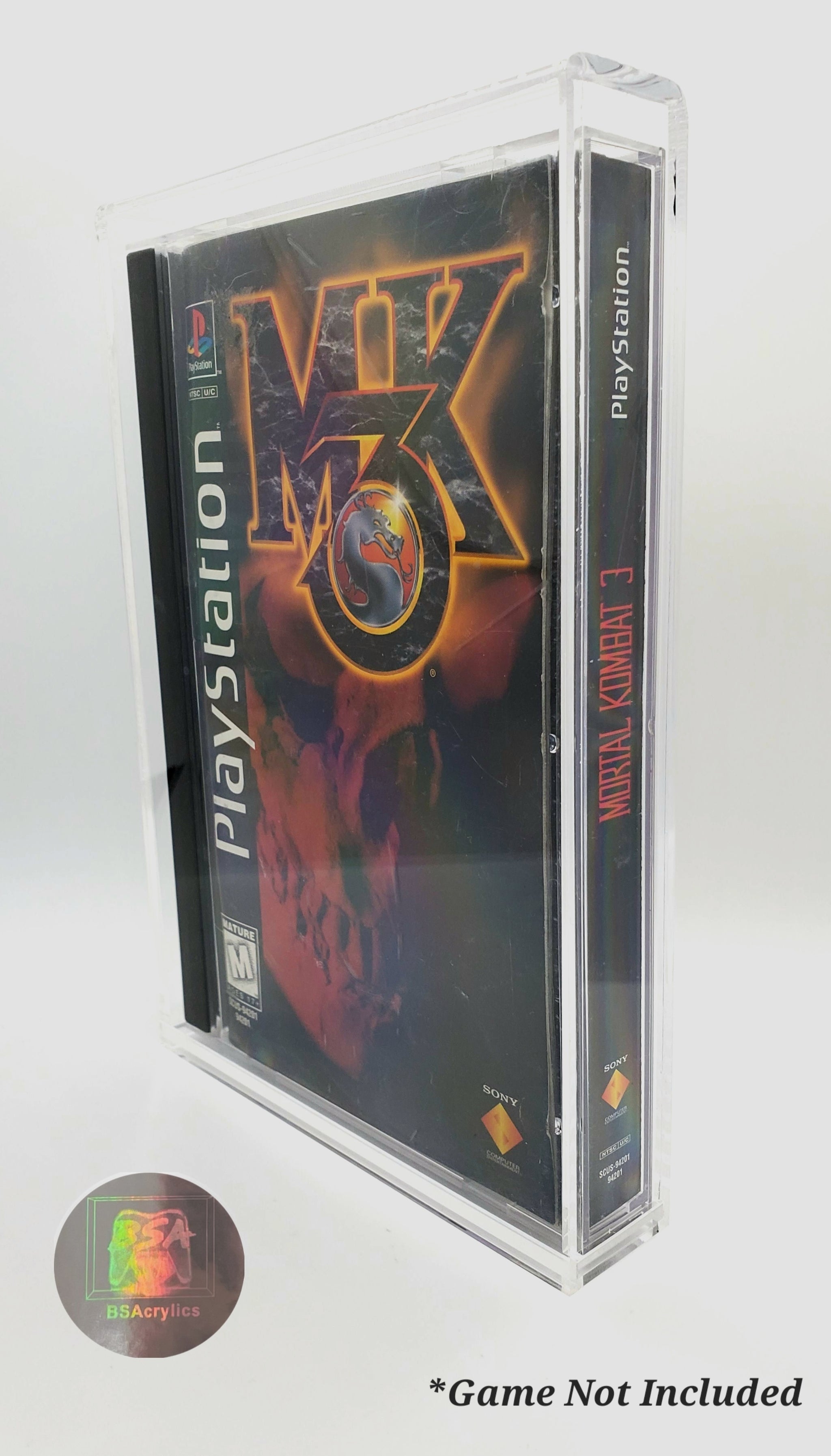 PlayStation 1 (PS1) Jewel Long-Box Acrylic Video Game Case Protector U ...