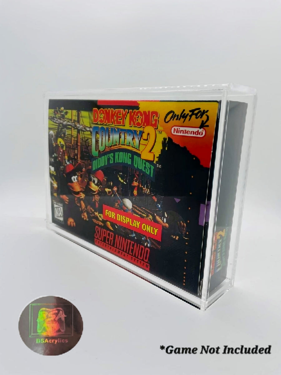 Super Nintendo (SNES) Acrylic Video Game Case Protector UV RESISTANT ...